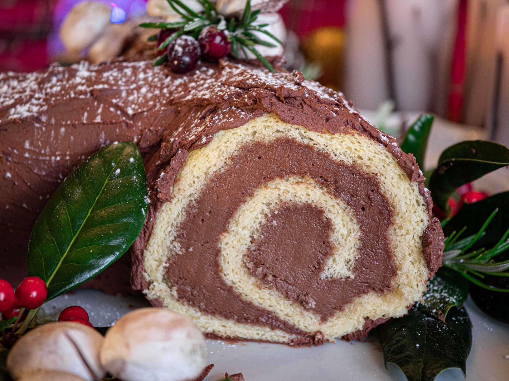 Buche de Noel: Yule Log Cake | Baking With Julie